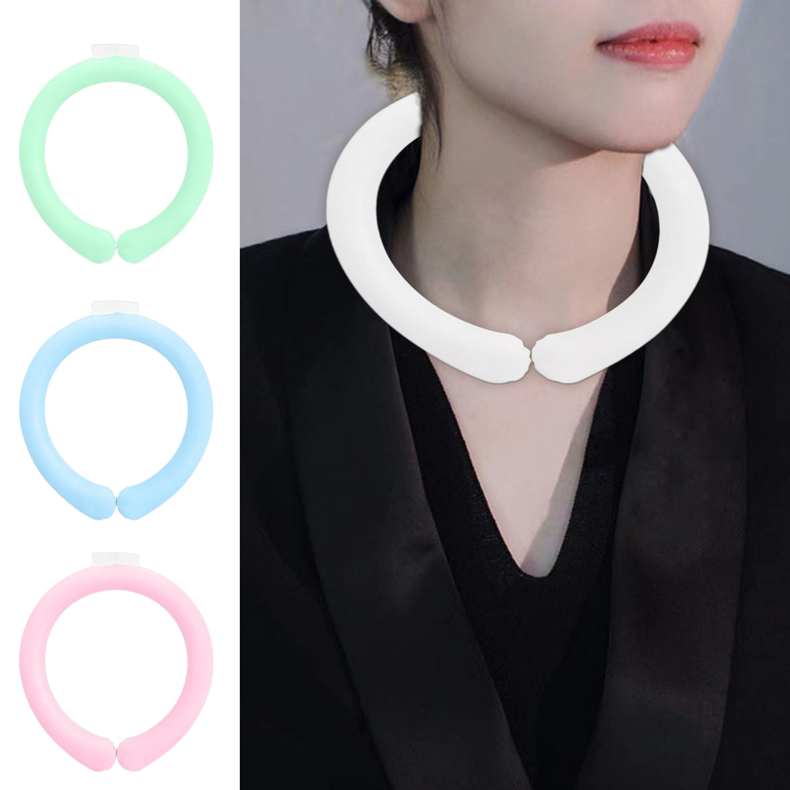 sunsanly Summer Ice Ring Cartoon Wearable Neck Cooler Cooling Tube Lightweight Reusable Outdoor ...