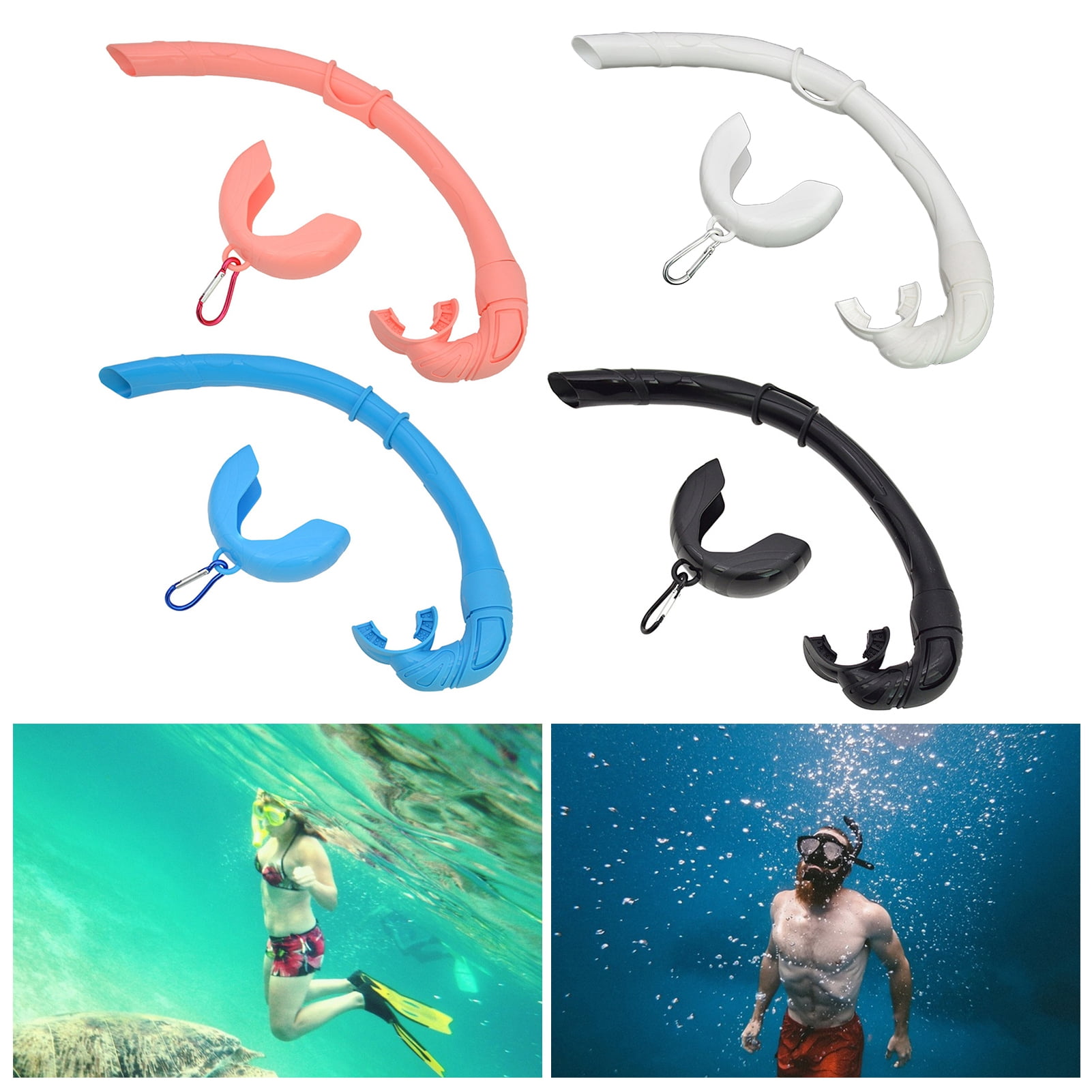 sunsanly Swim Snorkel Lap Swimming Training Snorkel Silicone Diving ...