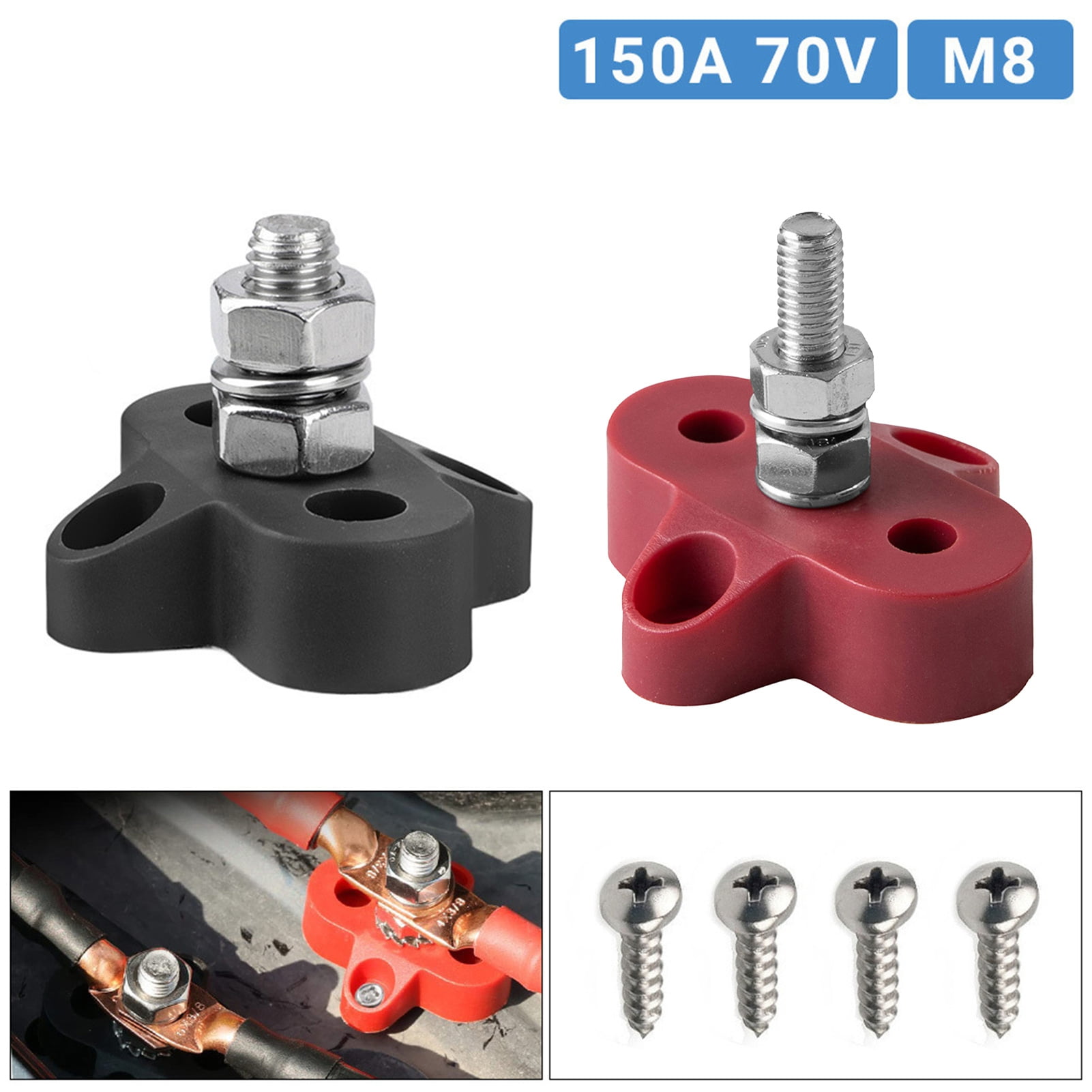 sunsanly Terminal Junction Block Plug And Play 150A DC48V Single Post ...