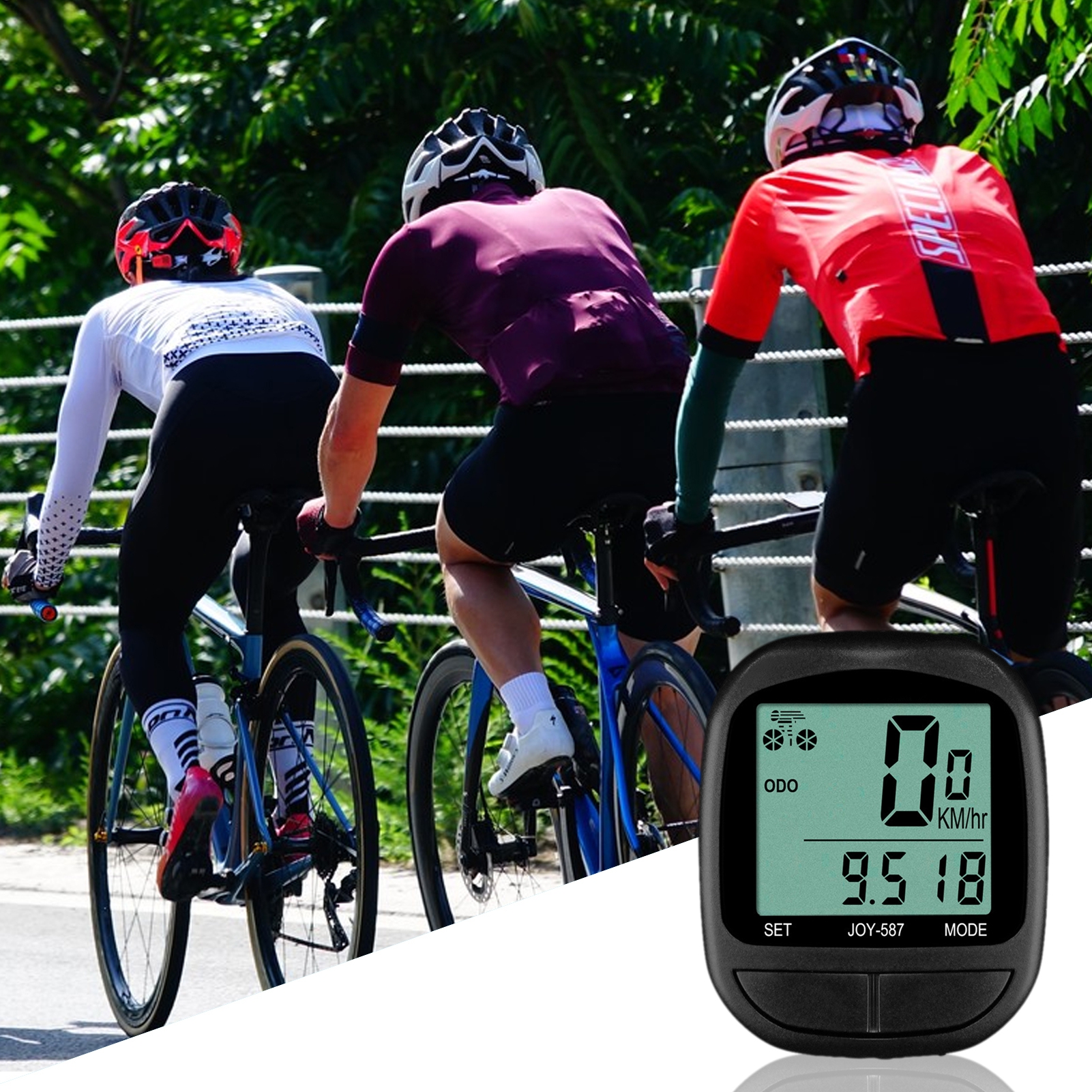 sunsanly Wireless Bicycle Speedometer Bike Computer with LCD Display ...