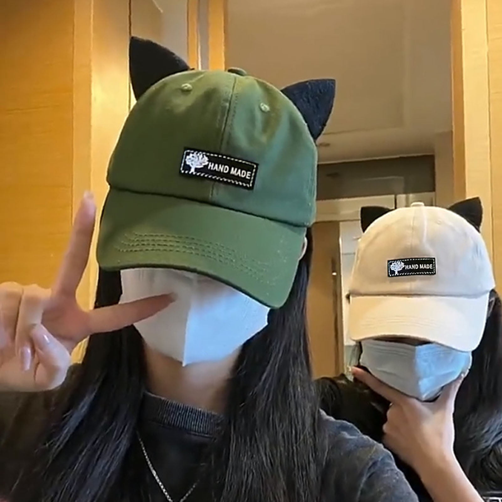 sunsanly Women Aviator Hat Personality with Sunglasses Unisex Washable ...