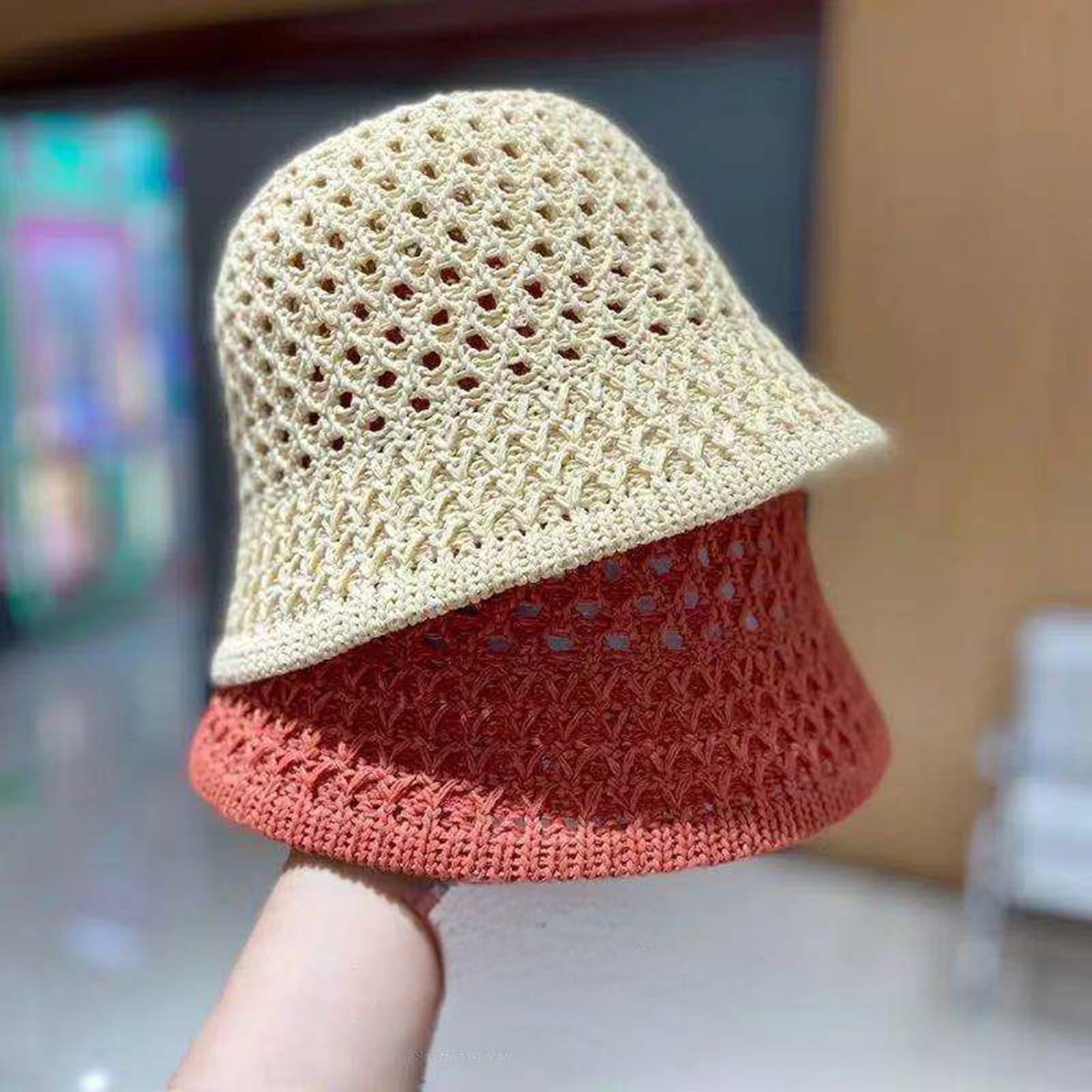 sunsanly Women Basin Hat Hollow Breathable Sun Protection Fisherman Hat ...