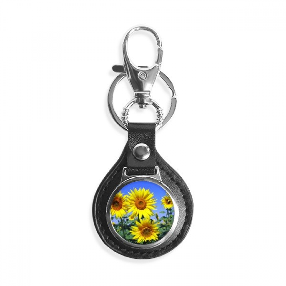 sunshine flowers sunflowers blue key link chain keyholder finder hook ...
