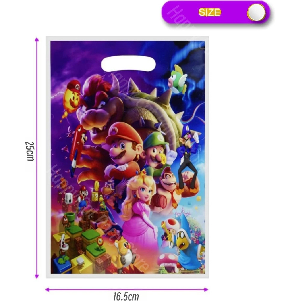 super Mario Gift Bags Birthday Decoration Super Bros Goody Biscuit ...