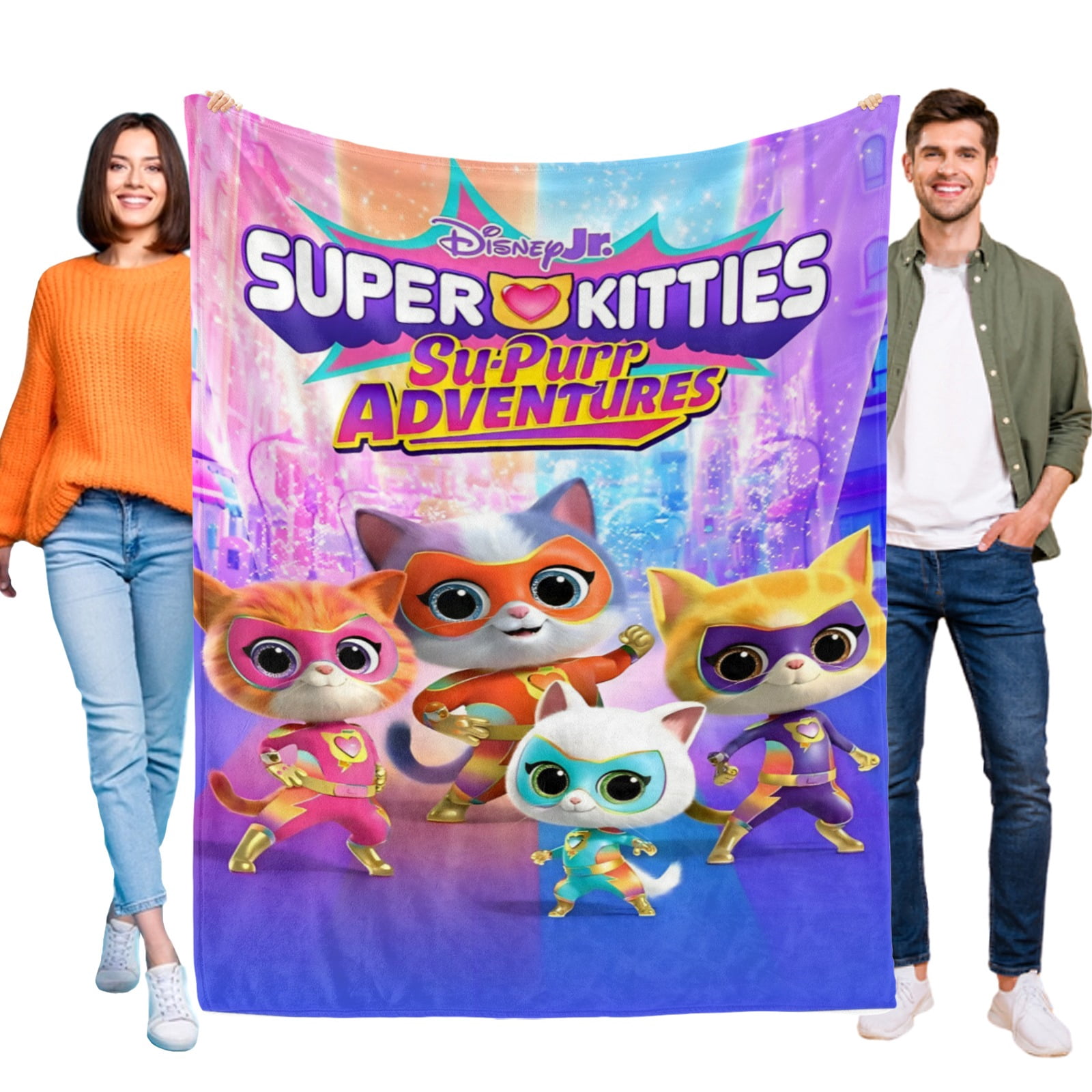 super cat Throw Blanket Gifts for Fans Lover Girls Boys Women Present ...