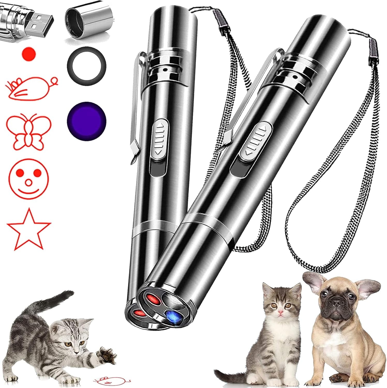 cat laser pointer toy,dog laser pointer,7 adjustable patterns laser ...