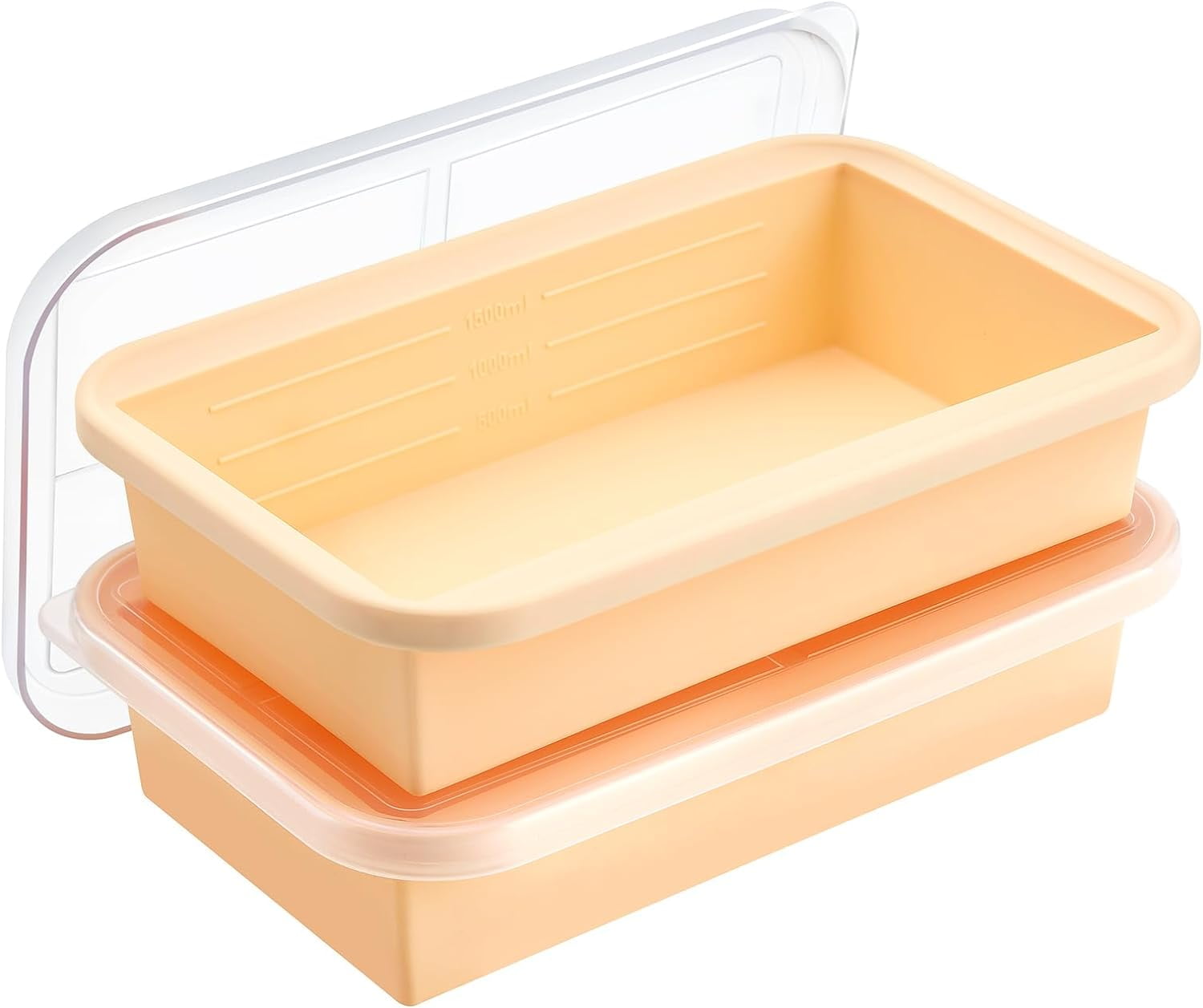 Super Ice Cube Tray 6 Cups Huge Ice Big Silicone Freezing Mold with Lid ...