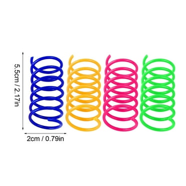 SPRING PARK 10 Pack Cat Spring Toy Plastic Colorful Coil Spiral Springs ...