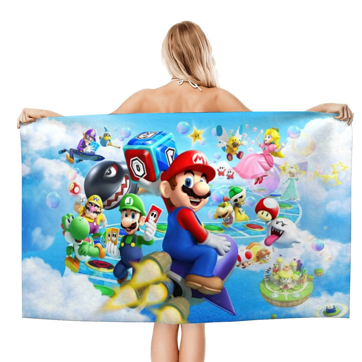 super mario Gifts Beach Towel for Women Girl Birthday Inspired Fan Bath ...