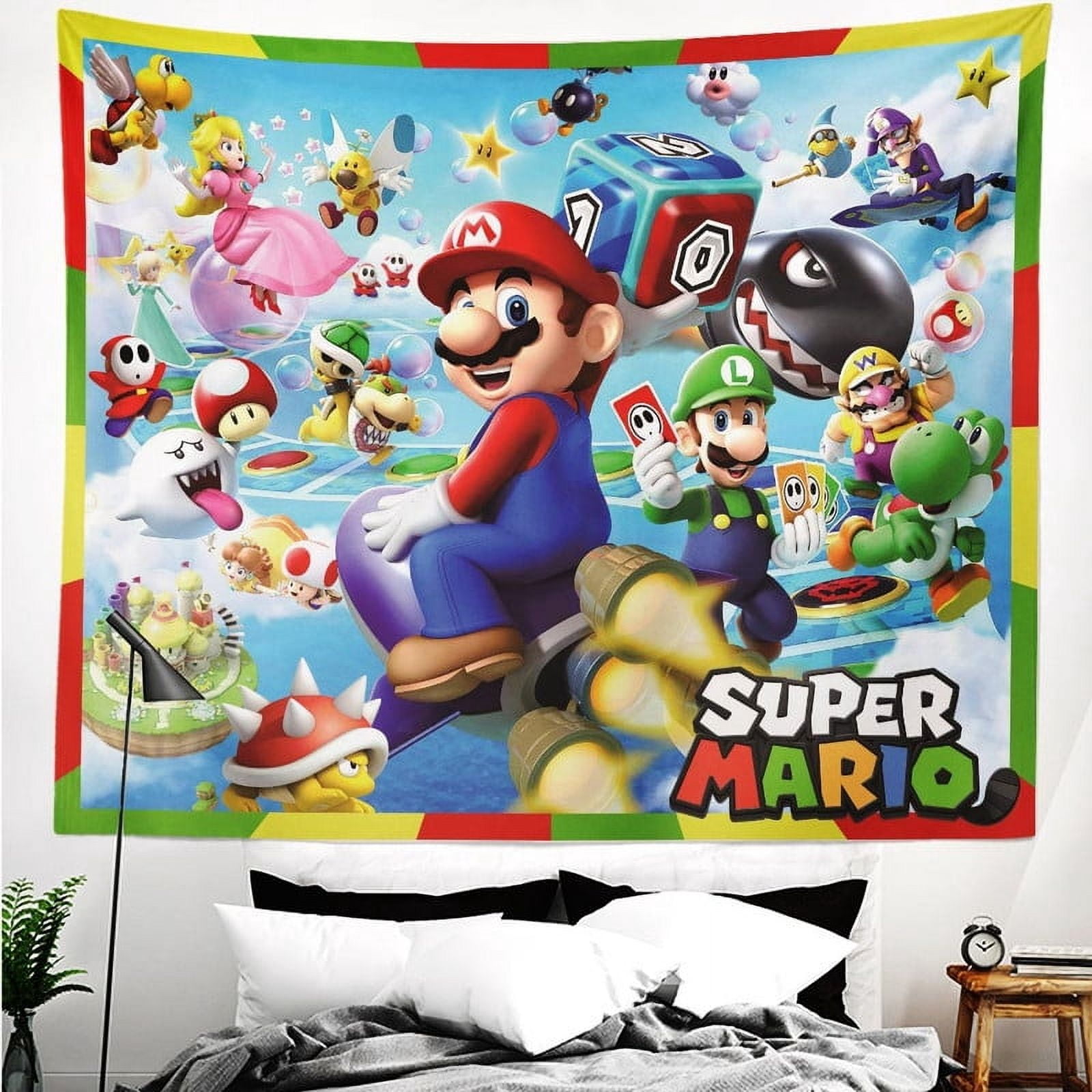 super mario Tapestry Wall Hanging For Boys Bedroom Girl Backdrop Party ...