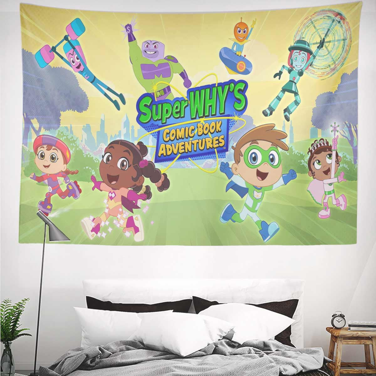 super why Tapestry Gift Wall Hanging Backdrop for Room Bedroom Girls ...