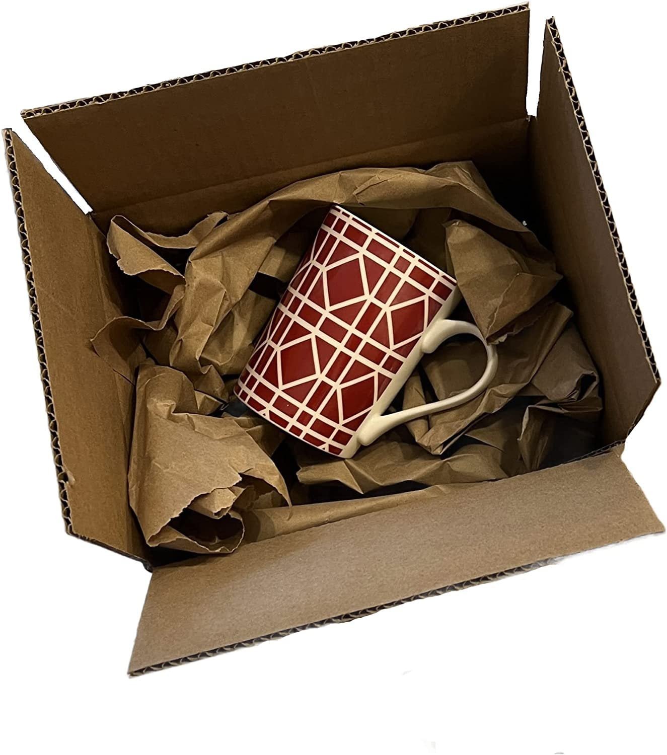 SupplyHut 100 Flat Supplies, 8x6x4 Kraft Cardboard Boxes for Mailing ...