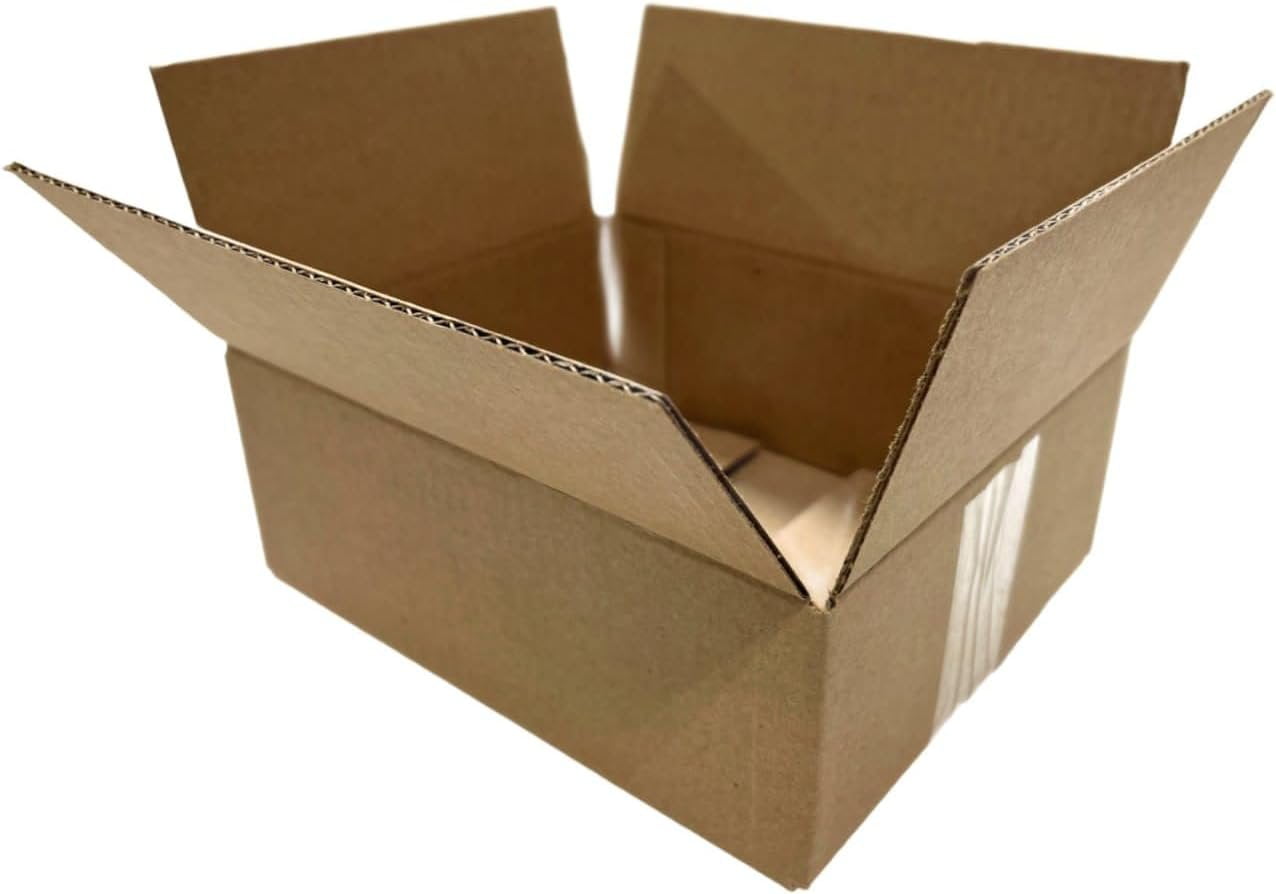 Supplyhut 25 Flat Plain 8x6x4 Corrugated Cardboard Boxes, Easy-to ...