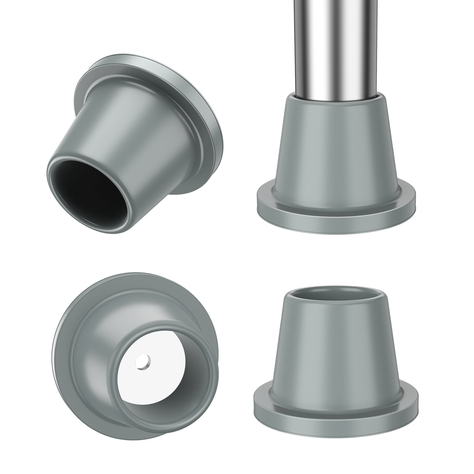 SupreGear Rubber Suction Cup Tips for Shower Chair, Gray, 4 Count, 1-1/ ...