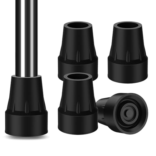SupreGear 6 Pcs Heavy Duty 1-In Rubber Tips for Walking Canes & Sticks ...