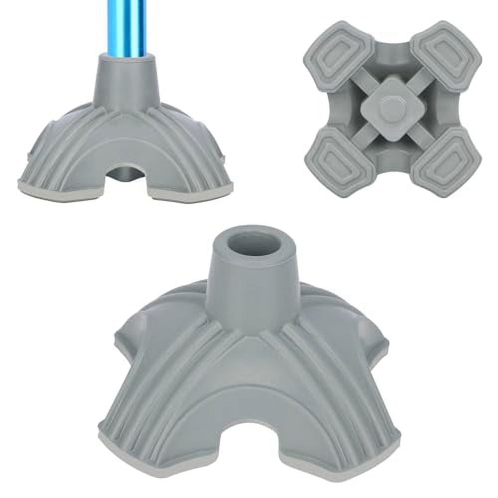 SupreGear Cane Tip 3/4", Non-Slip Heavy-Duty Rubber, 4-Pronged Self ...