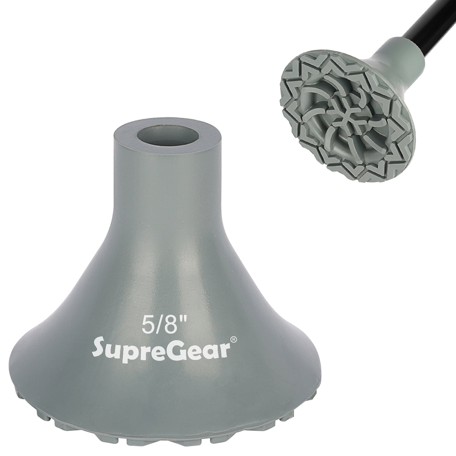 SupreGear Cane Tip Replacement, 5/8 Inch Extreme Grip Non-Slip Rubber ...