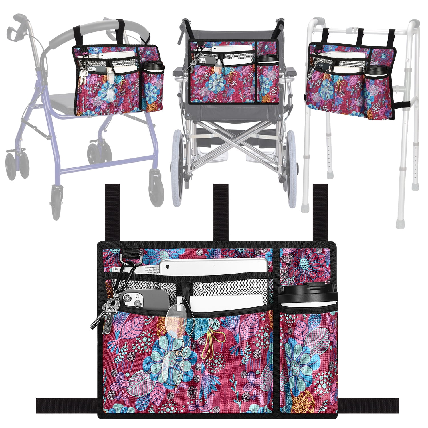 Supregear Waterproof Walker Bag, Universal Wheelchair Pouch, Rollator ...