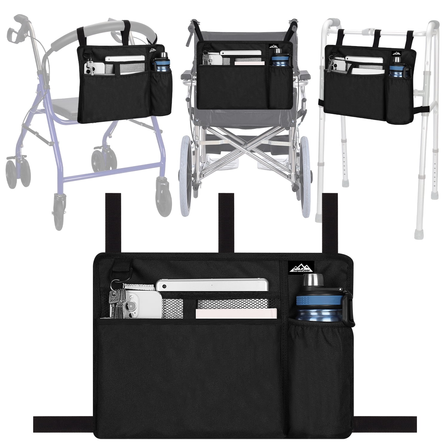 Supregear Universal Folding Attachable Walker Bag with Cup Holder ...