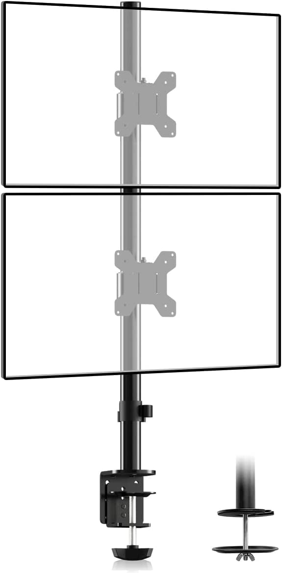 suptek Dual LED LCD Monitor Stand up Desk Mount for 2 / Two Screens up ...