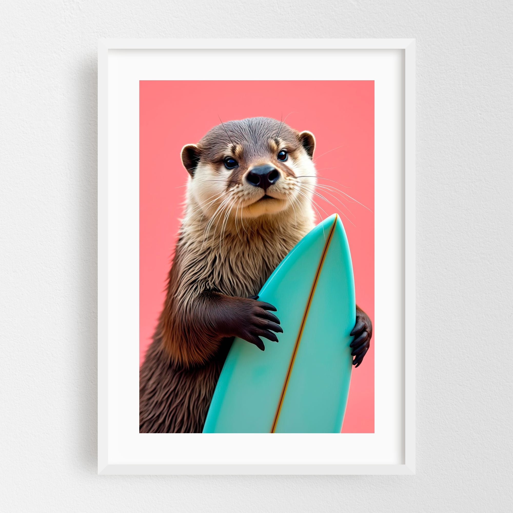 surf otter - Photography Surfboard Animal Humor Wildlife Pastel Surf ...