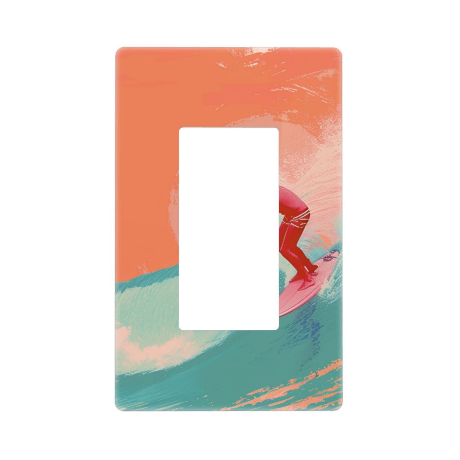 surfing Switch Cover Decorative Wall Plate / 1-Gang Screwless ...