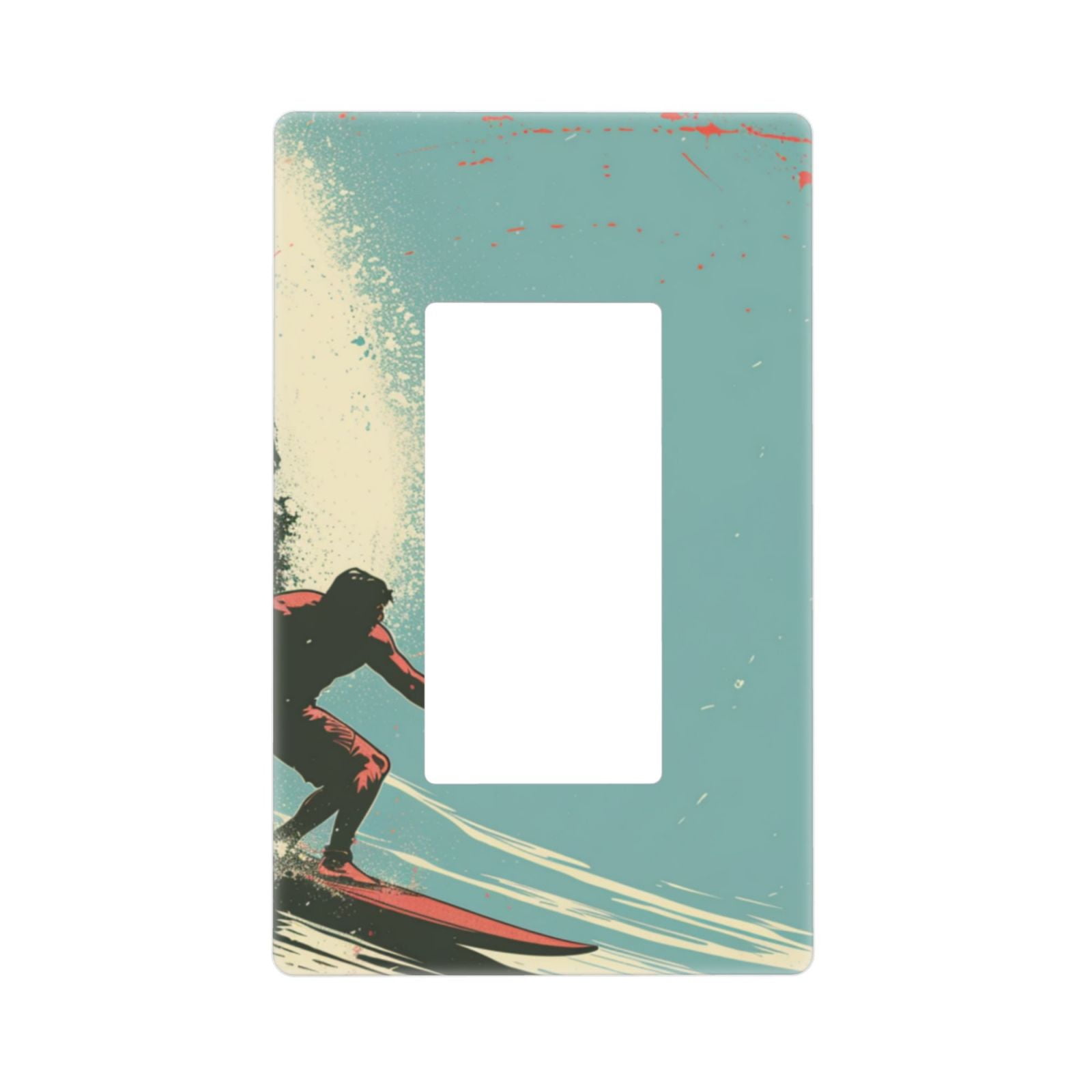 surfing man Switch Cover Decorative Wall Plate / 1-Gang Screwless ...