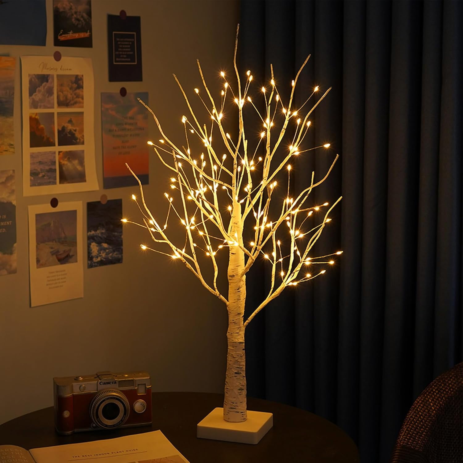 suruim 144 LED Lighted Birch Tree Lamp with Timer, DIY Adjustable ...