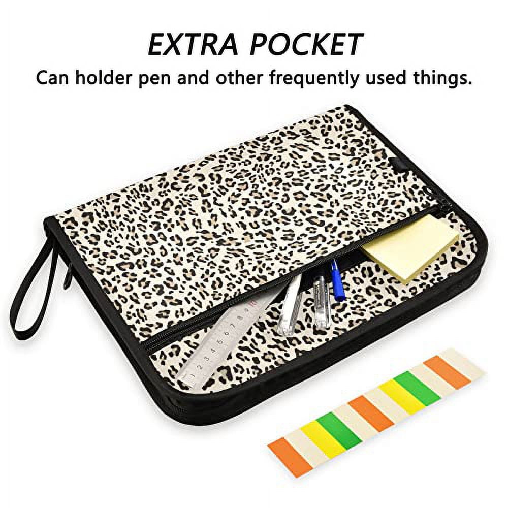 susiyo Leopard Animal Print Expanding File Folder, 13 Pocket A4 Letter ...