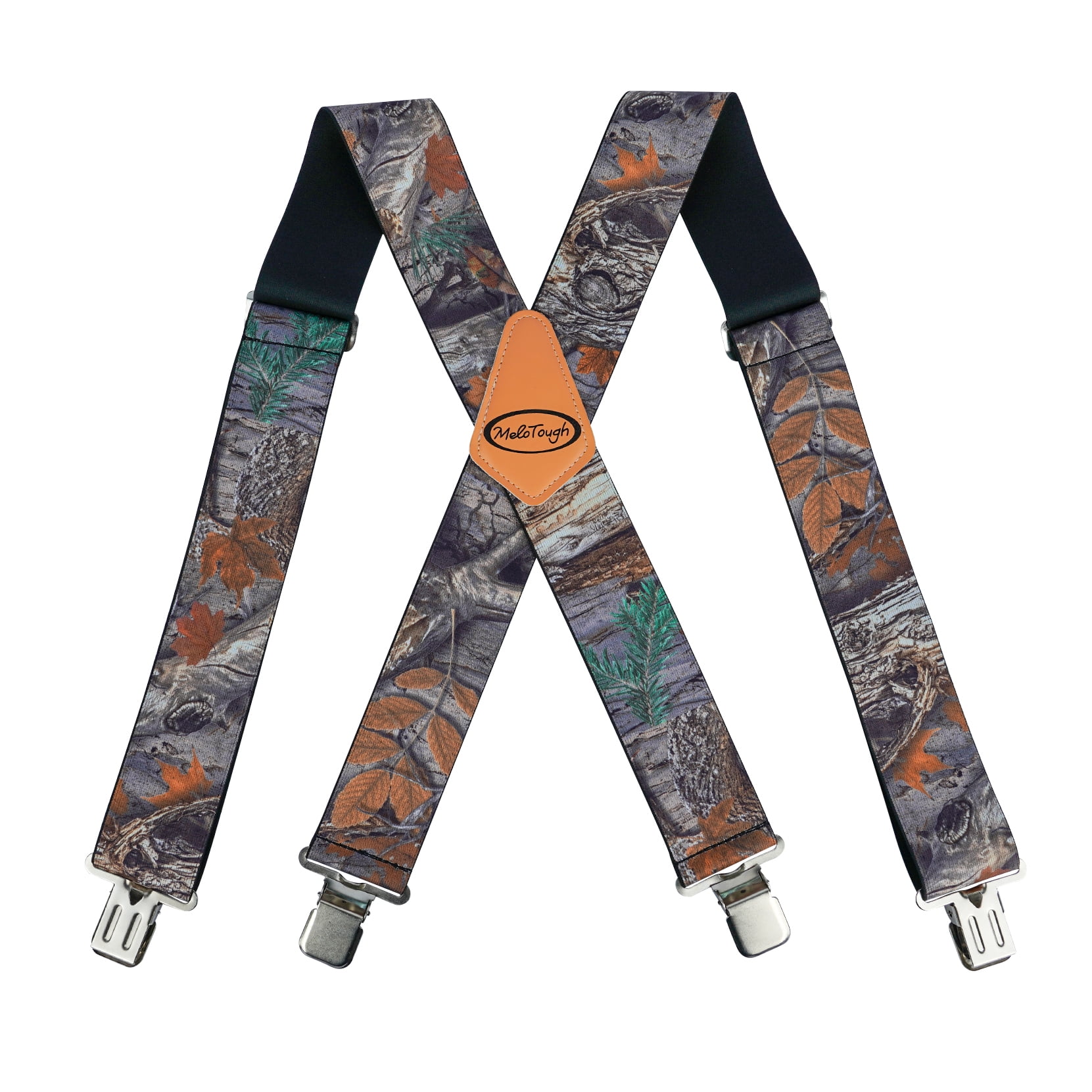 Melo Tough Men's Heavy Duty Suspenders, 2 Inch Wide, Adjustable Clip ...