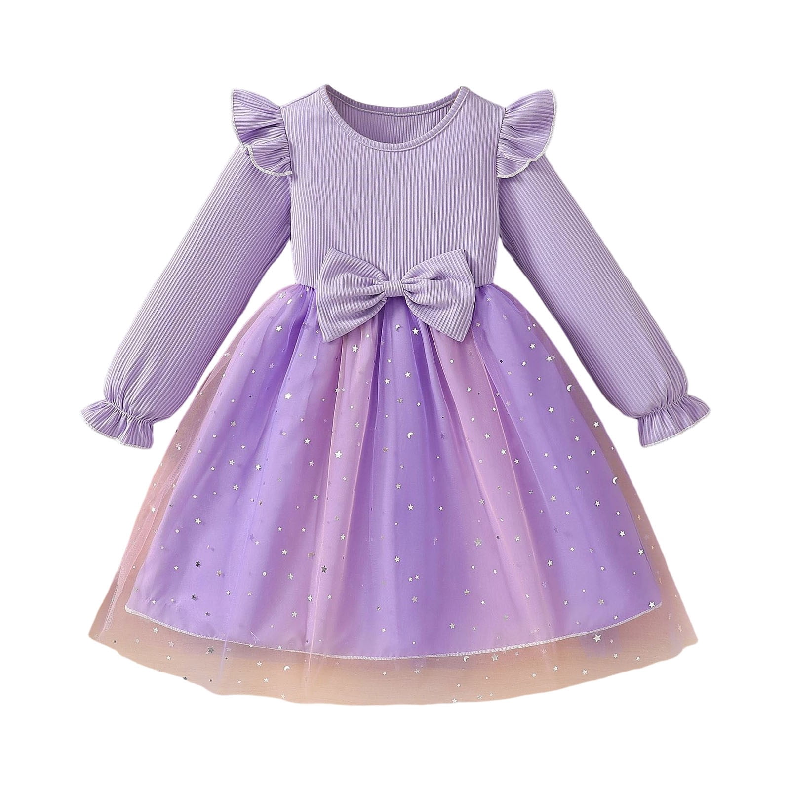 sususu Girl Dress Up Clothes for Play Girls Elegant Star Print Party ...