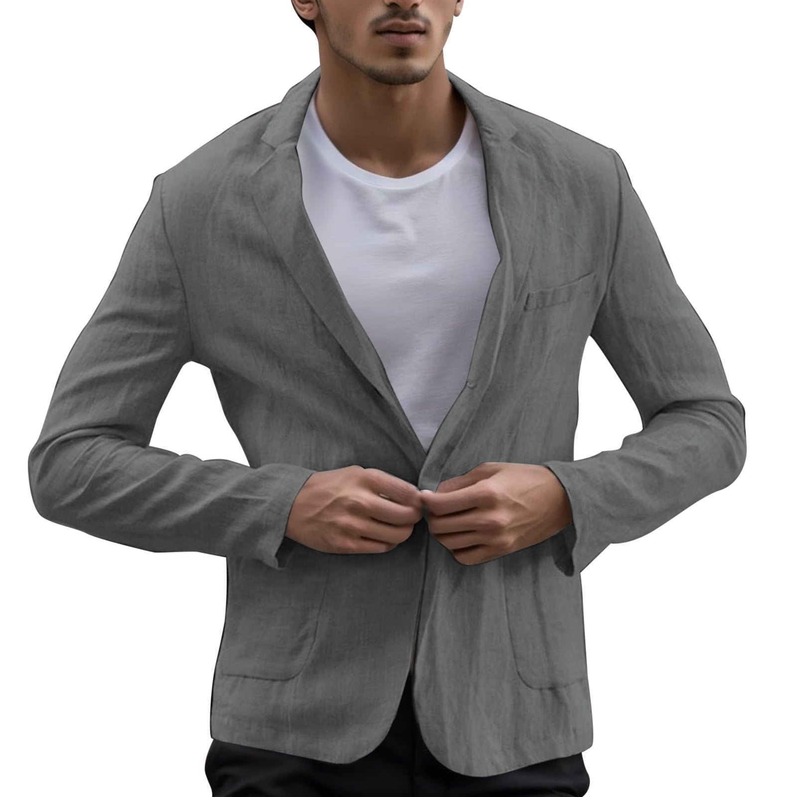 sususu Mens Casual Blazer Lightweight,Black Suit Jacket for Men ...