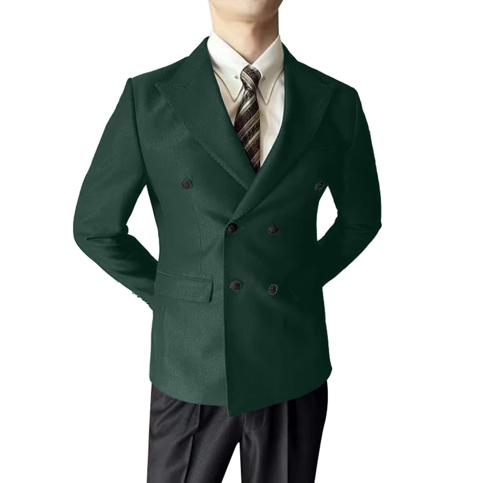 sususu Packable Blazer Men,Mens Jacket Big and Tall,Double Linen Suit ...