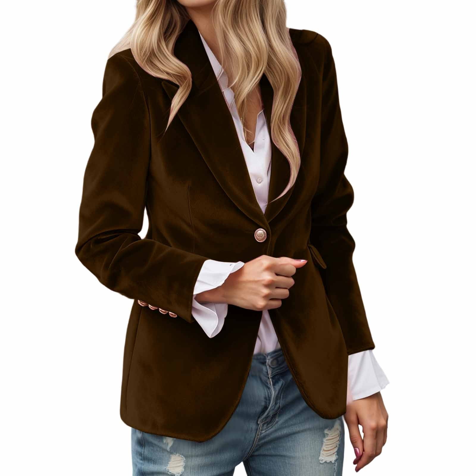 sususu Womens Blazers Casual,Womens Fall Jacket,Elegant Modern Tailored ...