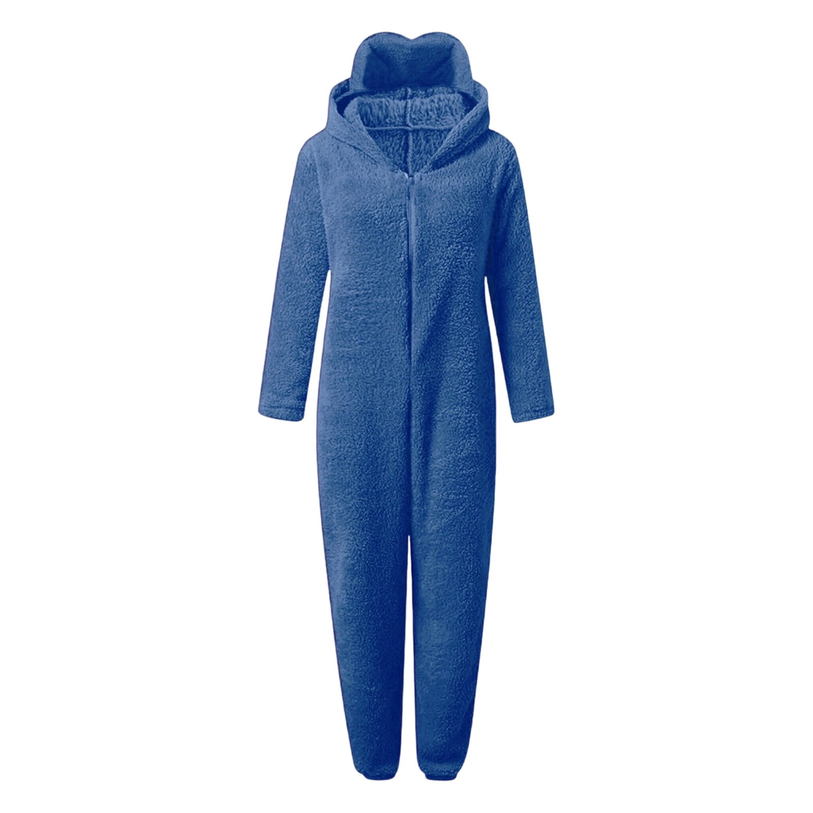 sususu Womens Onesies Pajamas Jumpsuit Solid Color Hooded Long Sleeve ...