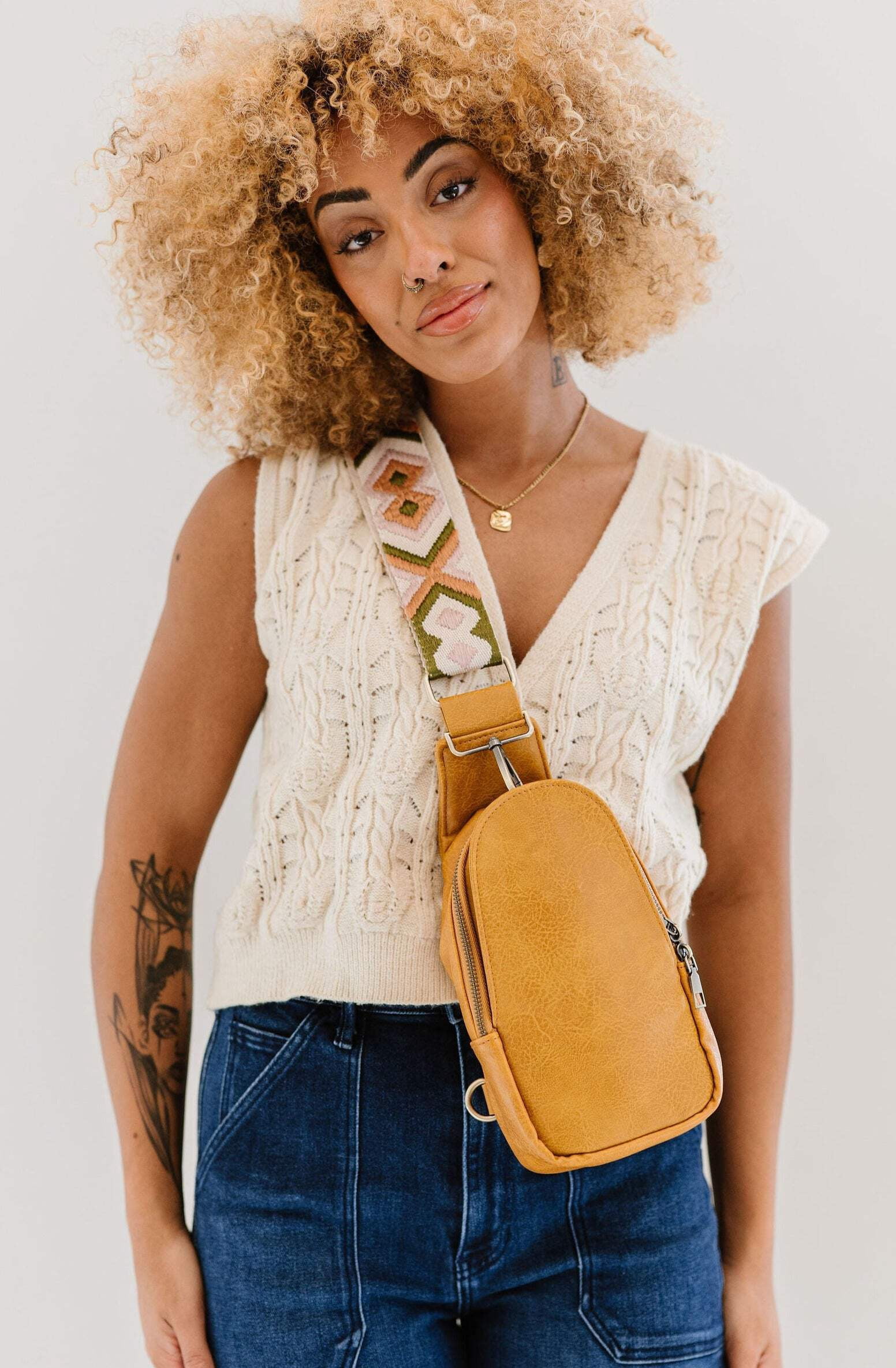 Modern Chic Sutton Sling Cross Shoulder Handbag, Vegan Leather Boho ...