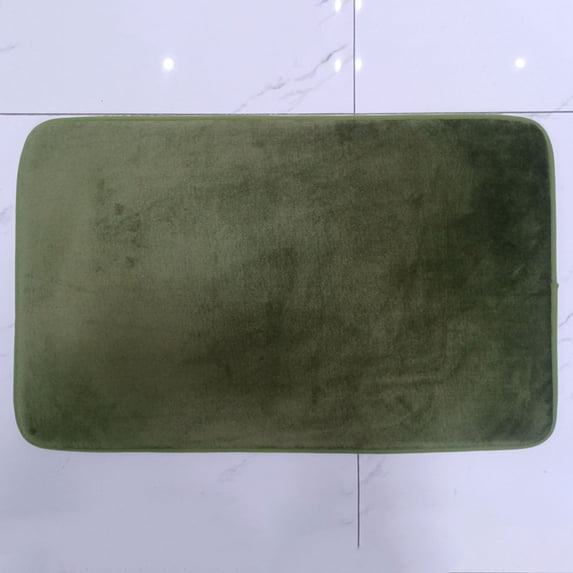 suxuMhao Bath Rugs, Dark green Memory Foam Bath Mat, Non Slip & Water ...