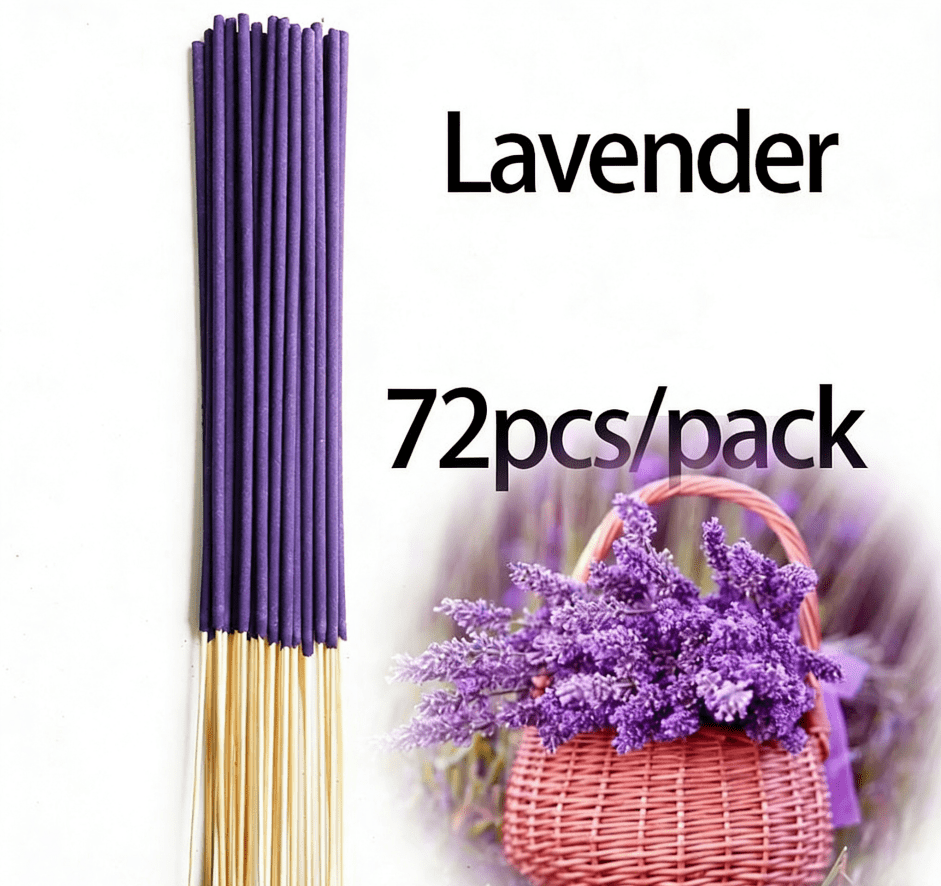 suxuMhao Lavender Stick Incense - 72 Pcs 8.66IN Organic Incense Sticks ...