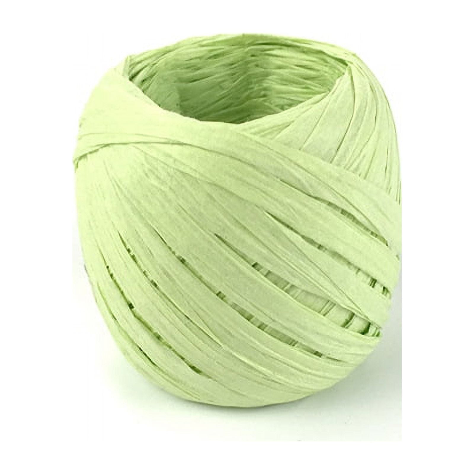 suxuMhao Raffia Paper Rope, 2 Rolls White Green Raffia String, Natural ...