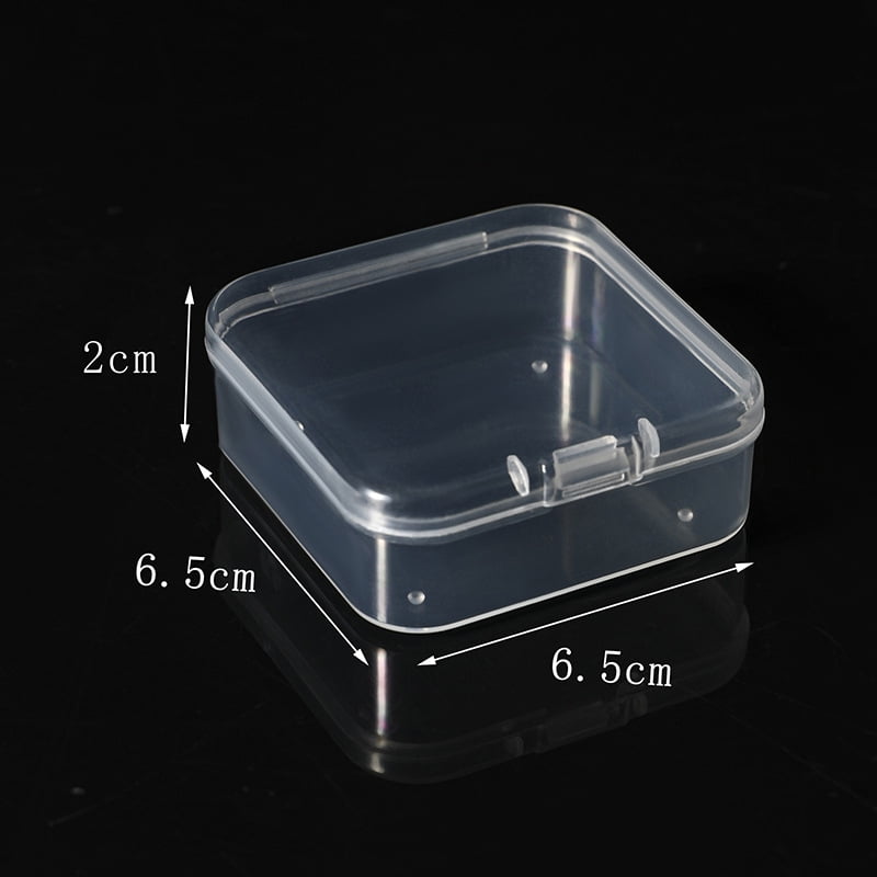 suxuMhao Storage Box, 20-Pack Clear Square Plastic Boxes, Plastic ...