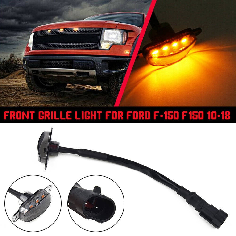 suyin Amber Led Front Grille Grill Light Smoke Raptor Style For Ford ...