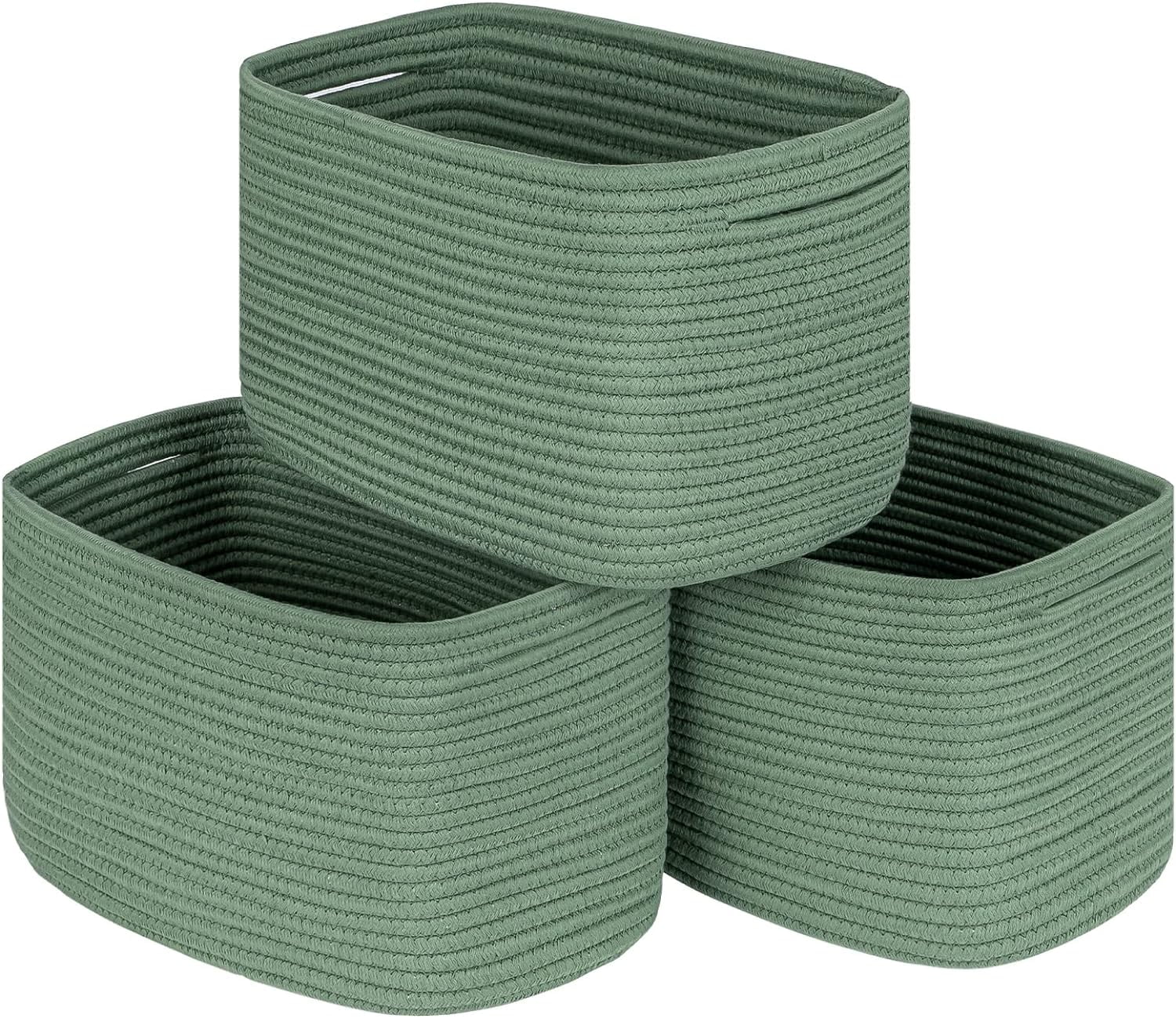 svyibioiu Green 2 Pack Shelf Cube Storage Organizer Bins Decorative ...