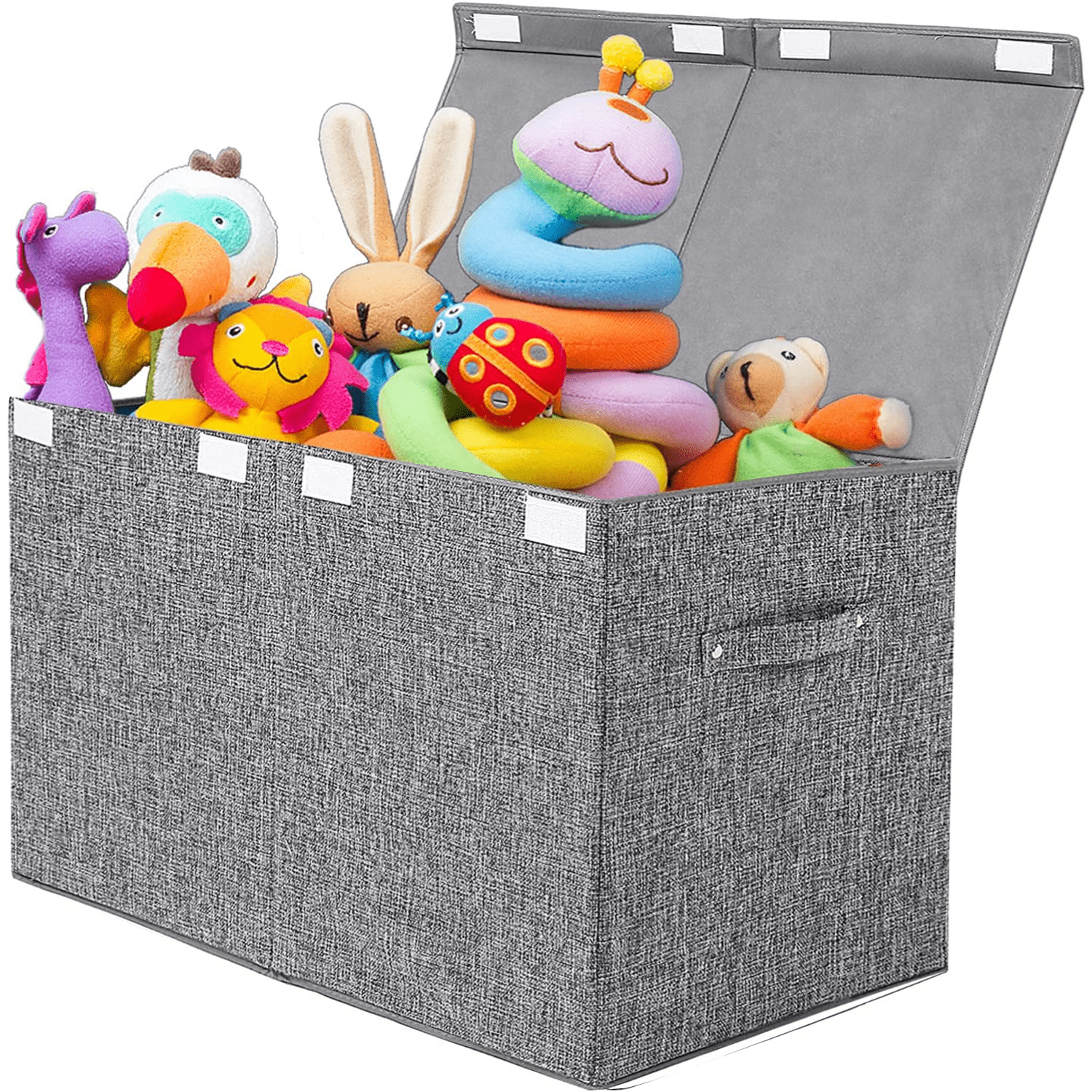 svyibioiu KFHDMCV Large Toy Chest Storage with Flip-Top Lid Collapsible ...