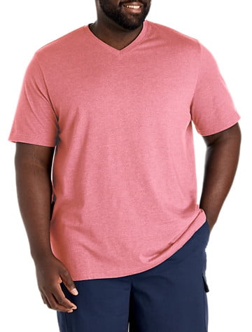 sweat resistant Jersey V-Neck T-Shirt Strawberry Ice Hthr 4XLT ...