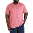 sweat resistant Jersey V-Neck T-Shirt Strawberry Ice Hthr 4XLT ...