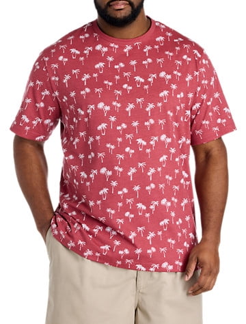 sweat resistant Palm Print T-Shirt Earth Red 2XLT - Walmart.com