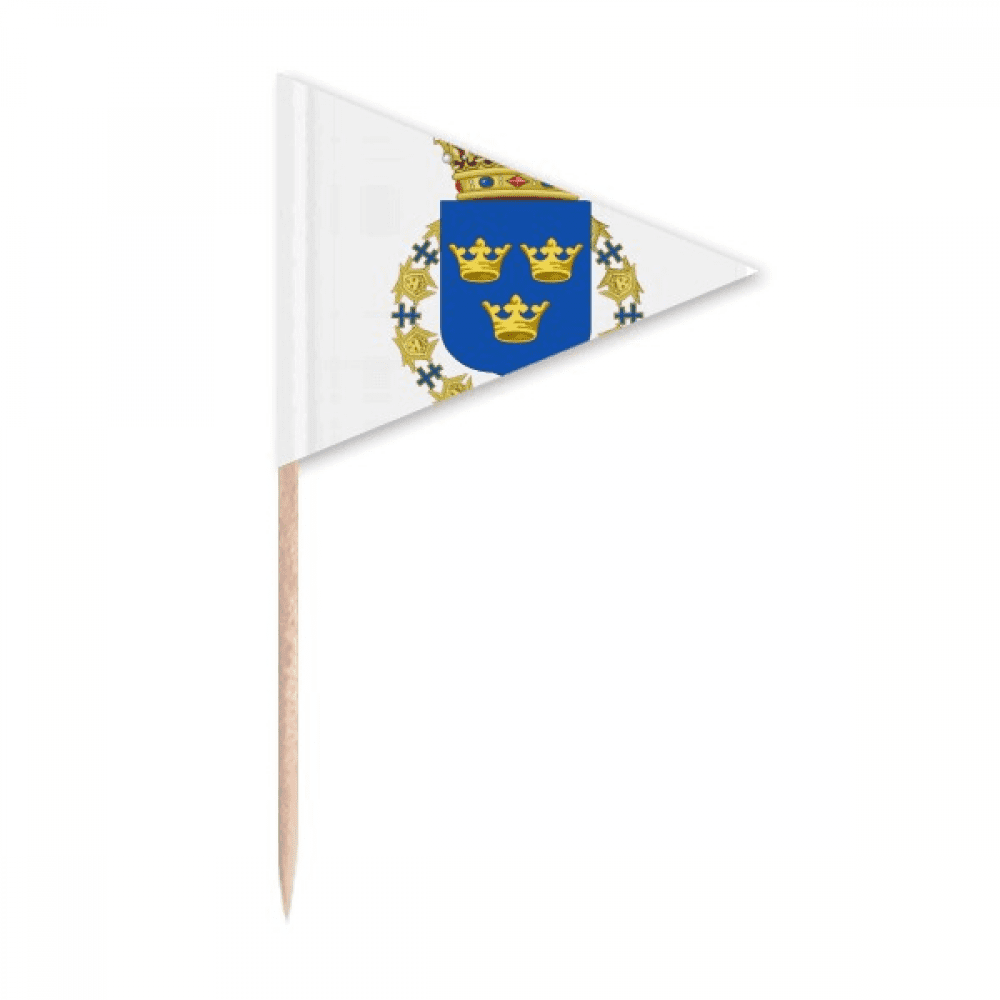 sweden eu national emblem Toothpick Triangle Cupcake Toppers Flag ...
