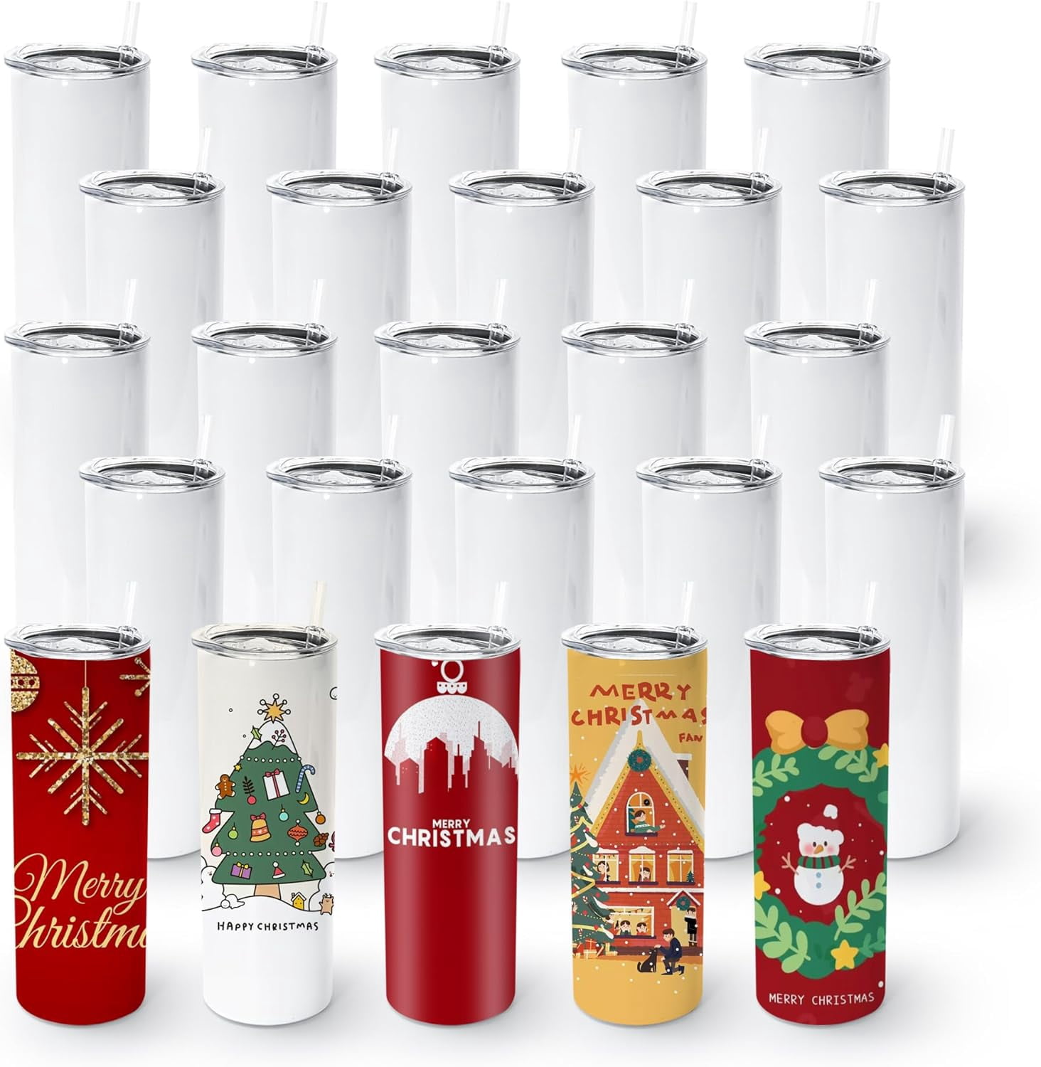 sweet grain Sublimation Tumblers 20oz Skinny(25Pack) - Stainless Steel ...