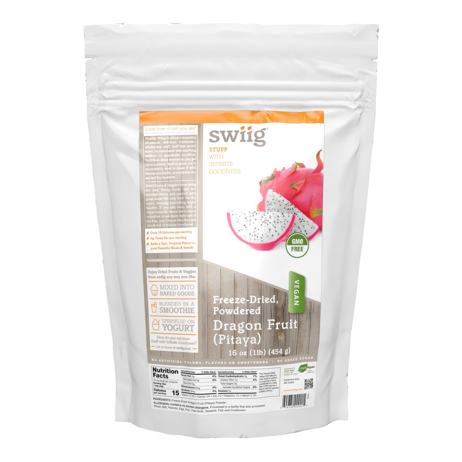 swiig Freeze-Dried Dragonfruit - Walmart.com