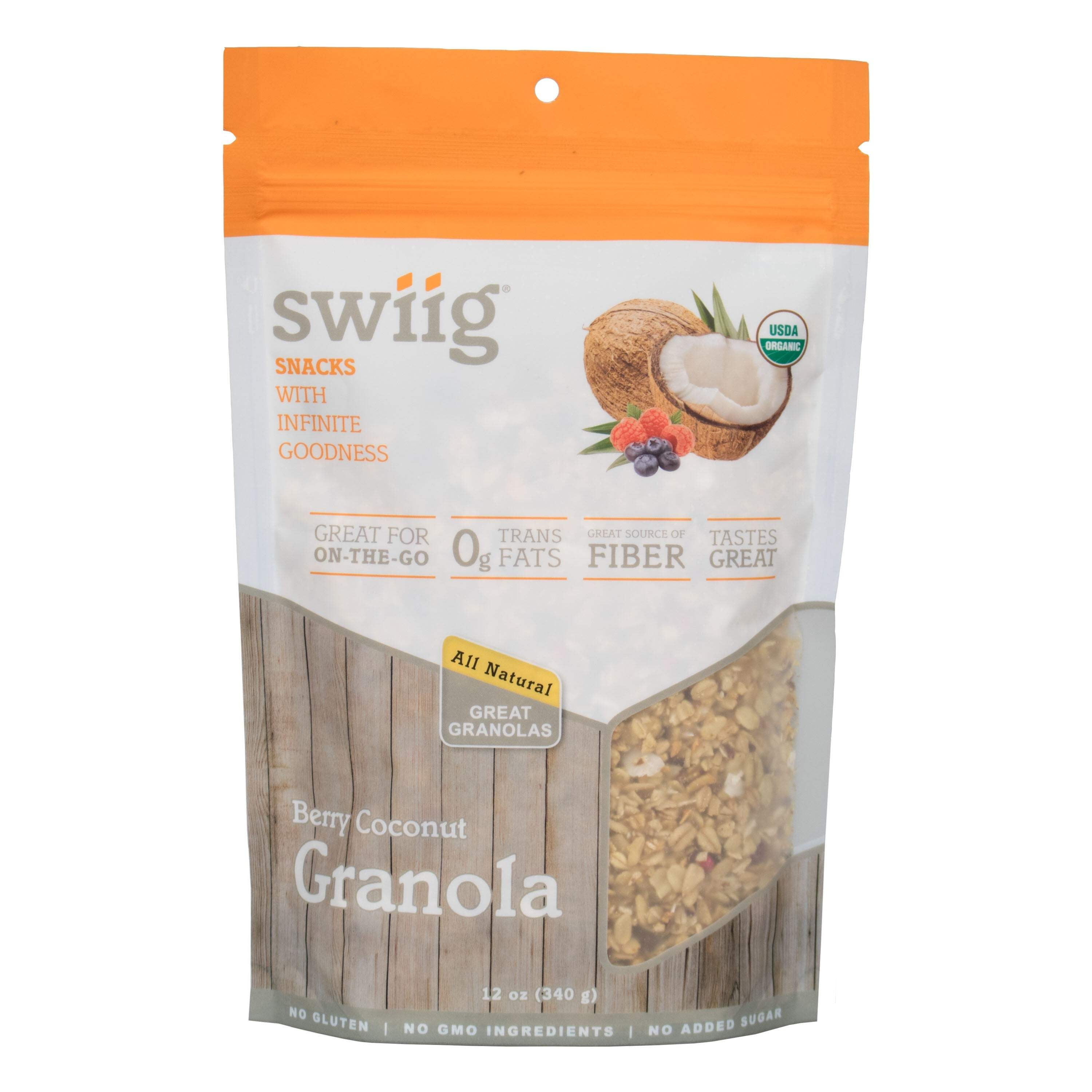 swiig Organic Berry Coconut Granola - Walmart.com